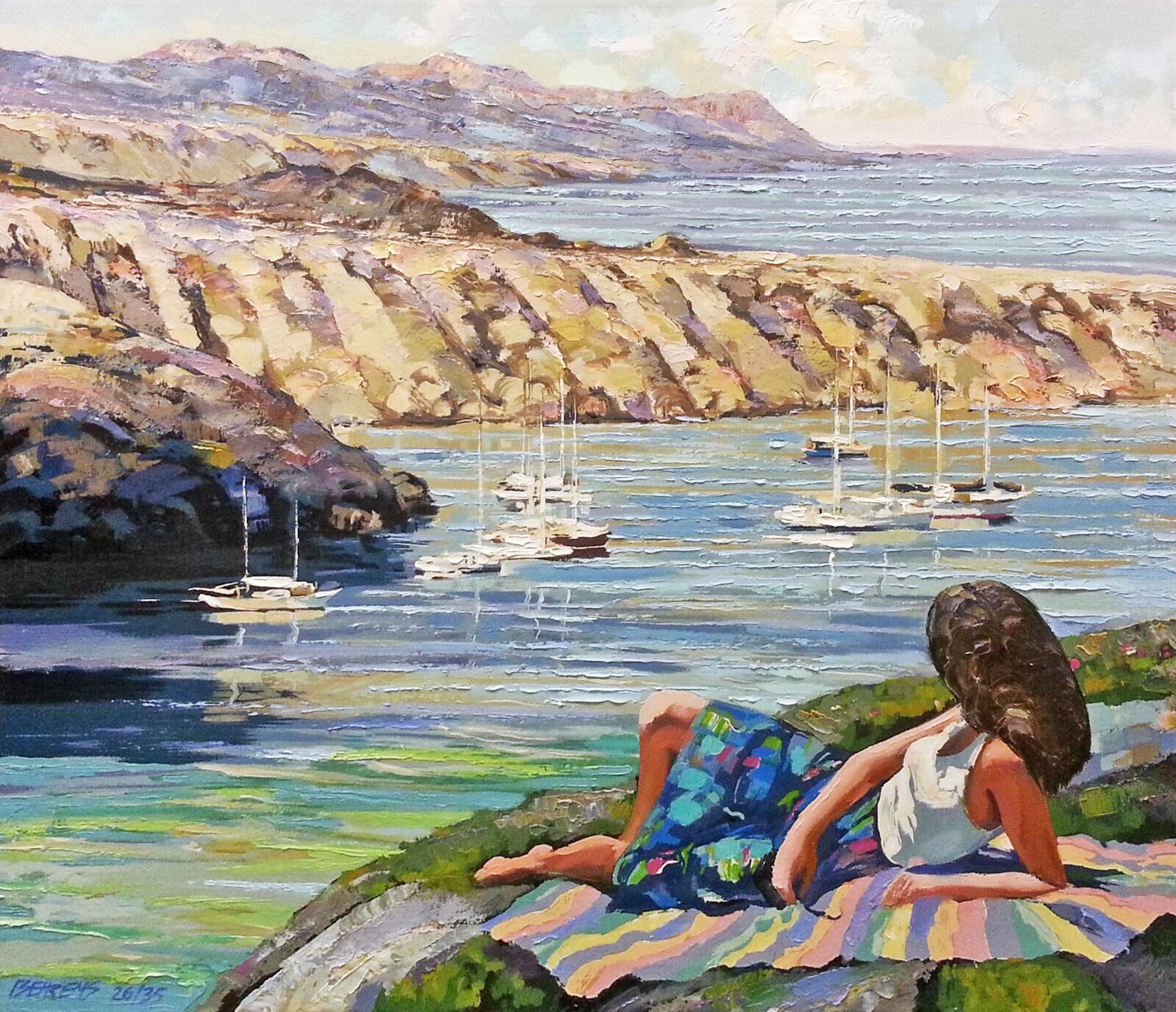 Howard Behrens - COAST OF RHODES (EMBELLISHED) at 1stDibs