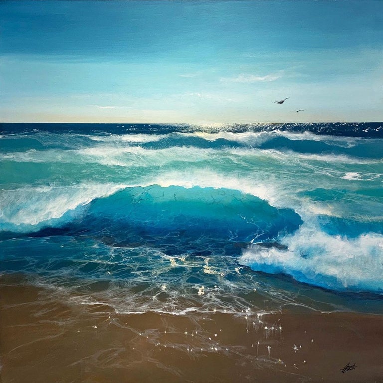 Howard Birchmore - Crantok, Newquay - Vibrant Seascape: Acrylic on ...