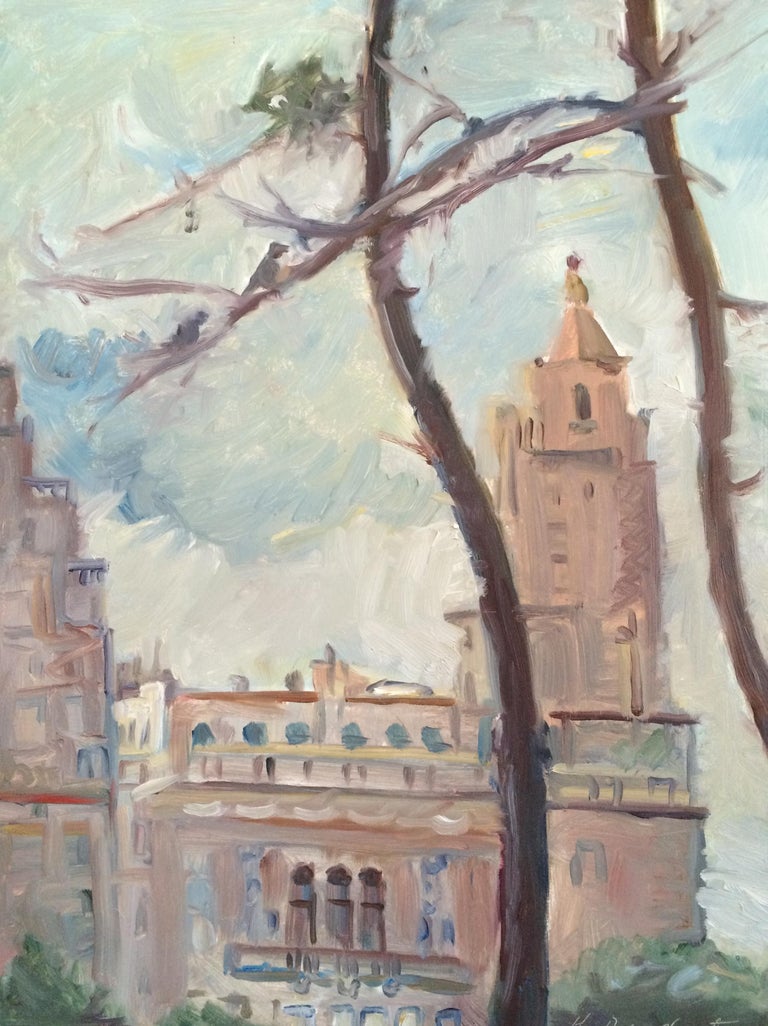 Howard Danelowitz - Across Central Park, Painting, Oil on MDF Panel For ...