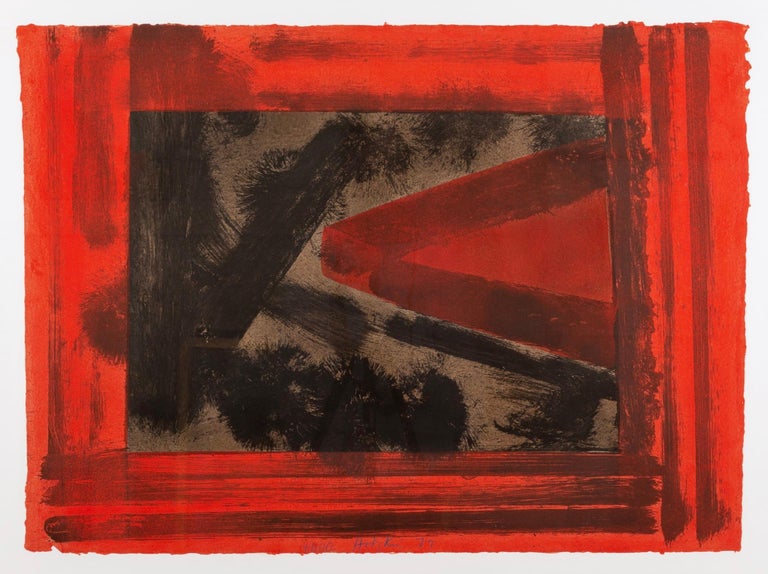 Howard Hodgkin - Here We Are in Croydon -- Print, Lithograph, Red ...