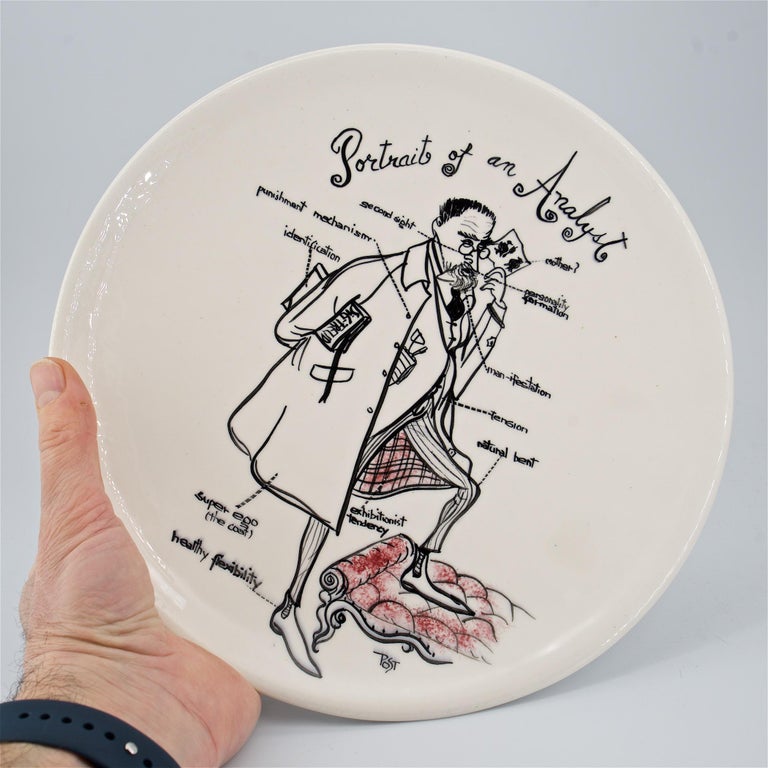 Howard Howie Post Cartoon Drawing Plate Art of Sigmund Freud, Anthro DC ...