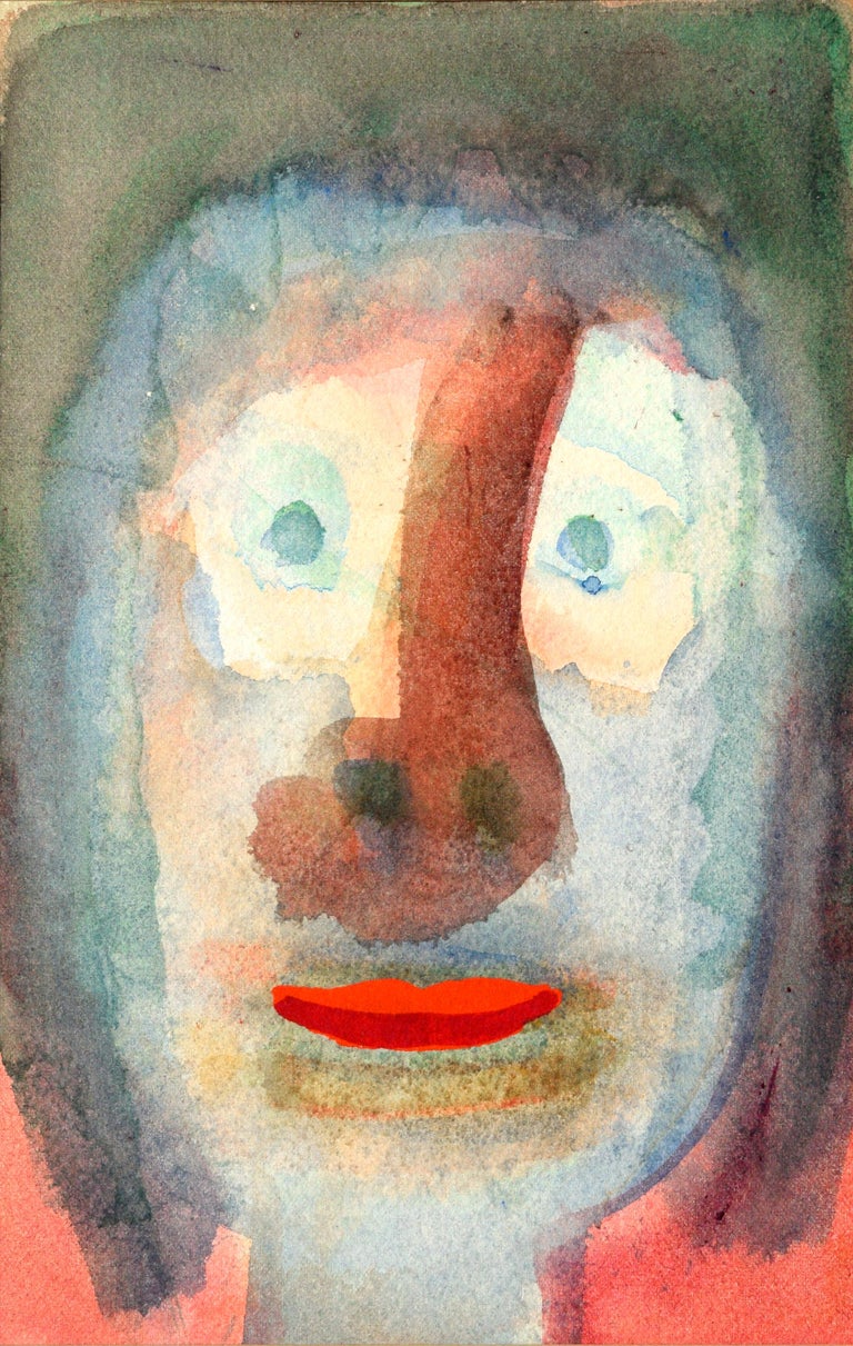 Howard Margolis - Abstract Expressionist Watercolor Portrait For Sale ...