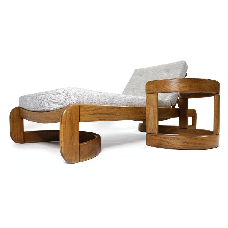 Howard Mid-Century Modern Restored Adjustable Chaise Lounge Daybed and ...