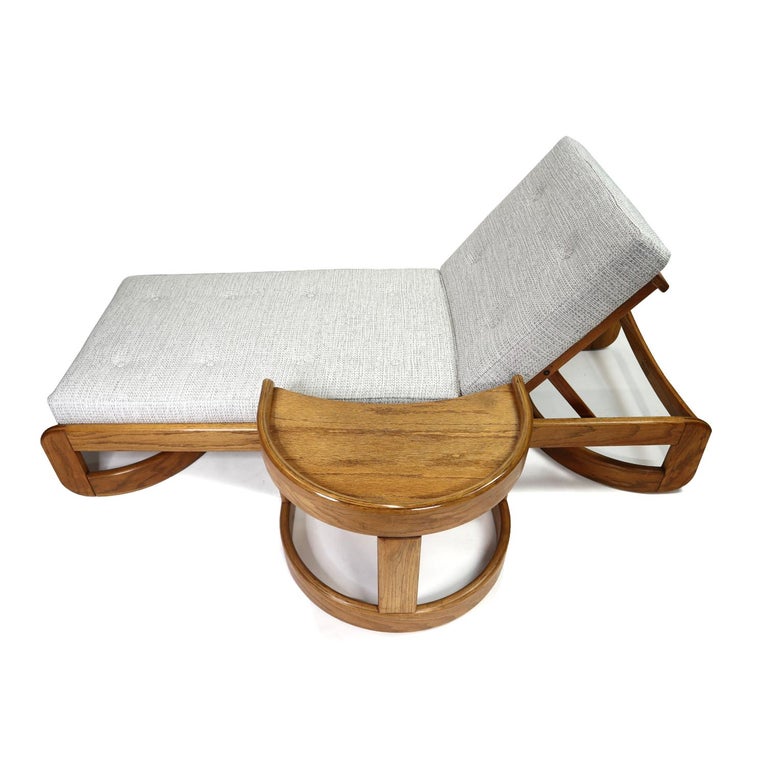 Howard Mid-Century Modern Restored Adjustable Chaise Lounge Daybed and ...