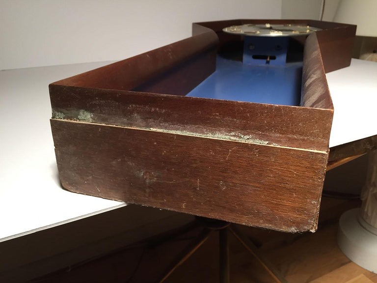 Howard Miller Arthur Umanoff Wall Clock in Fashionable Sapphire at 1stDibs