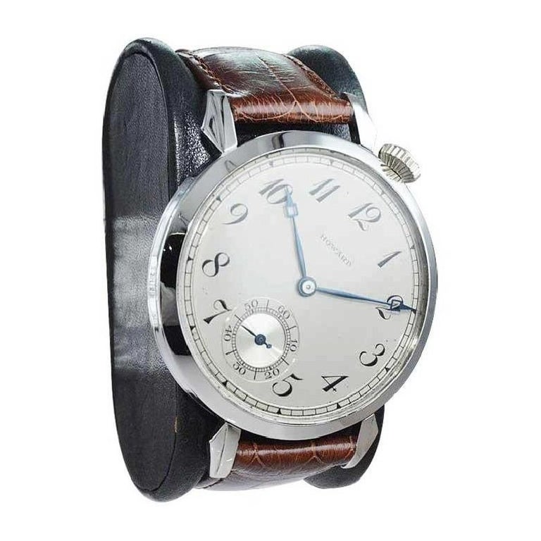 Howard Stainless Steel Art Deco Watch Drivers Style and Original Dial ...