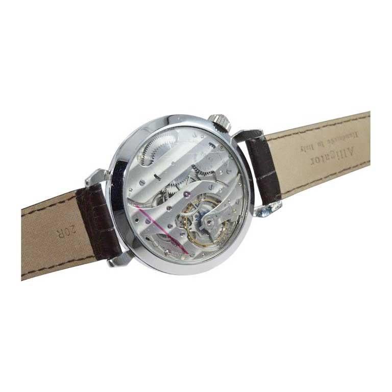 Howard Steel Art Deco Oversized Wrist Watch Conversion from 1921 For ...