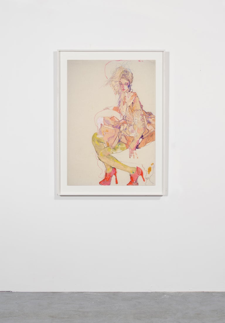 Howard Tangye - Emma (Galliano Paris / Stephen Jones), Mixed media on ...