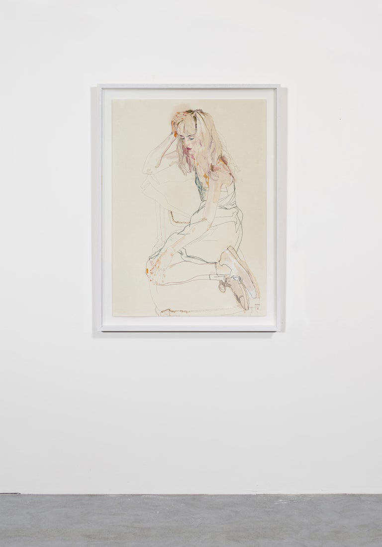 Howard Tangye - Freya (Sitting, legs folded inwards), Mixed media on ...