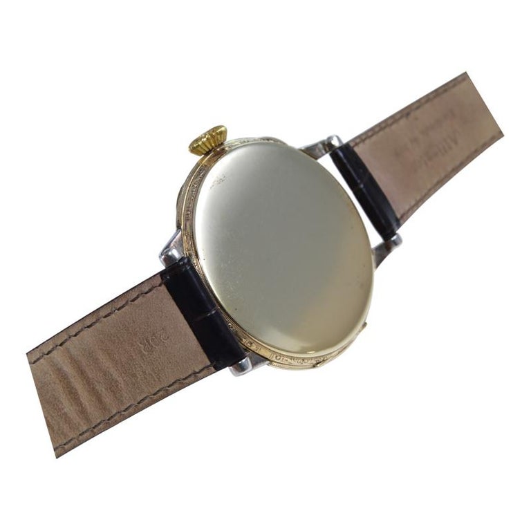 Howard Yellow Gold Filled Art Deco Dial Oversized Watch, circa 1920s at ...