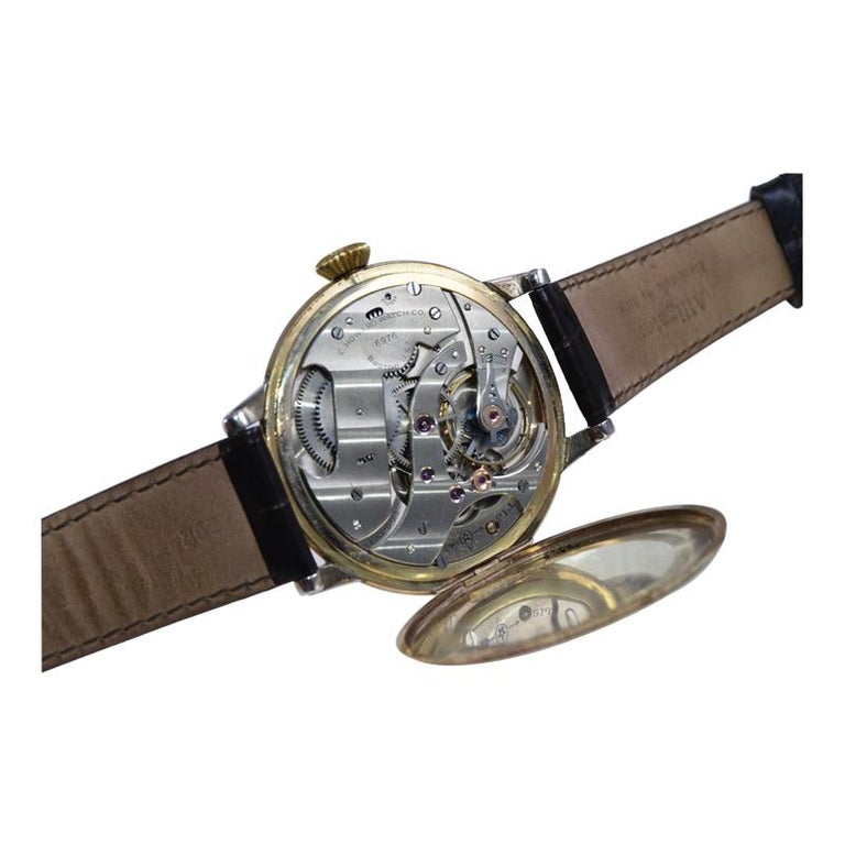 Howard Yellow Gold Filled Art Deco Dial Oversized Watch, circa 1920s at ...