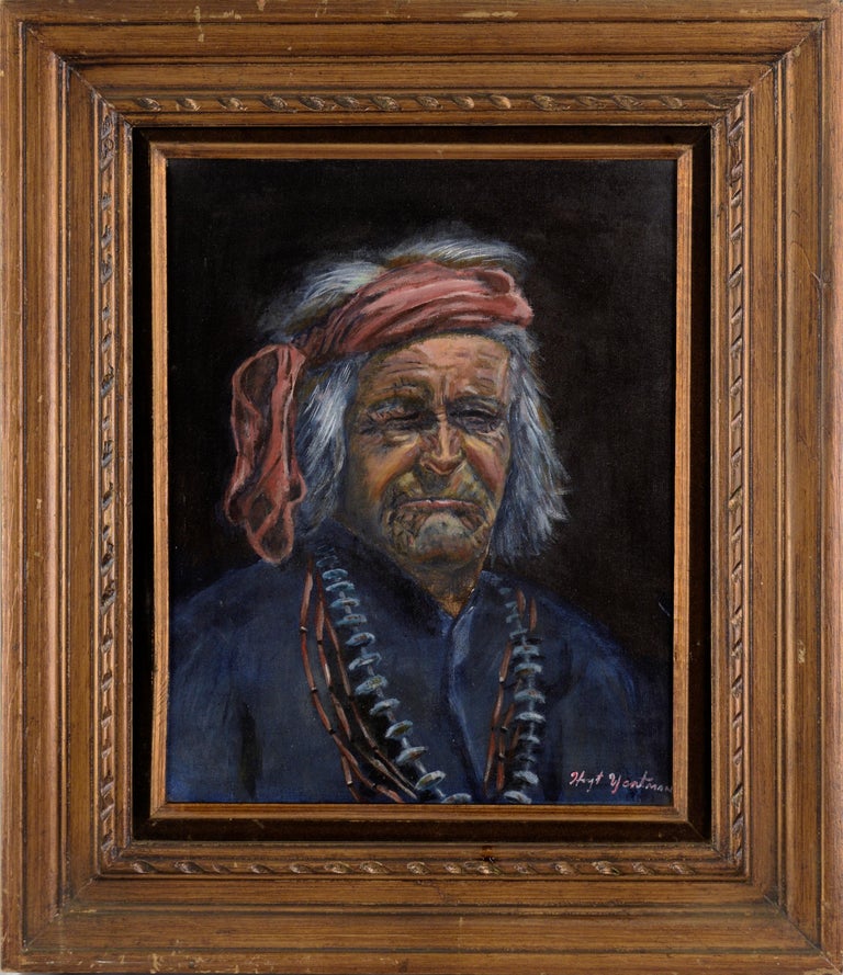 Hoyt Yeatman Jr. - Portrait of a Native American Elder in oil on Artist ...