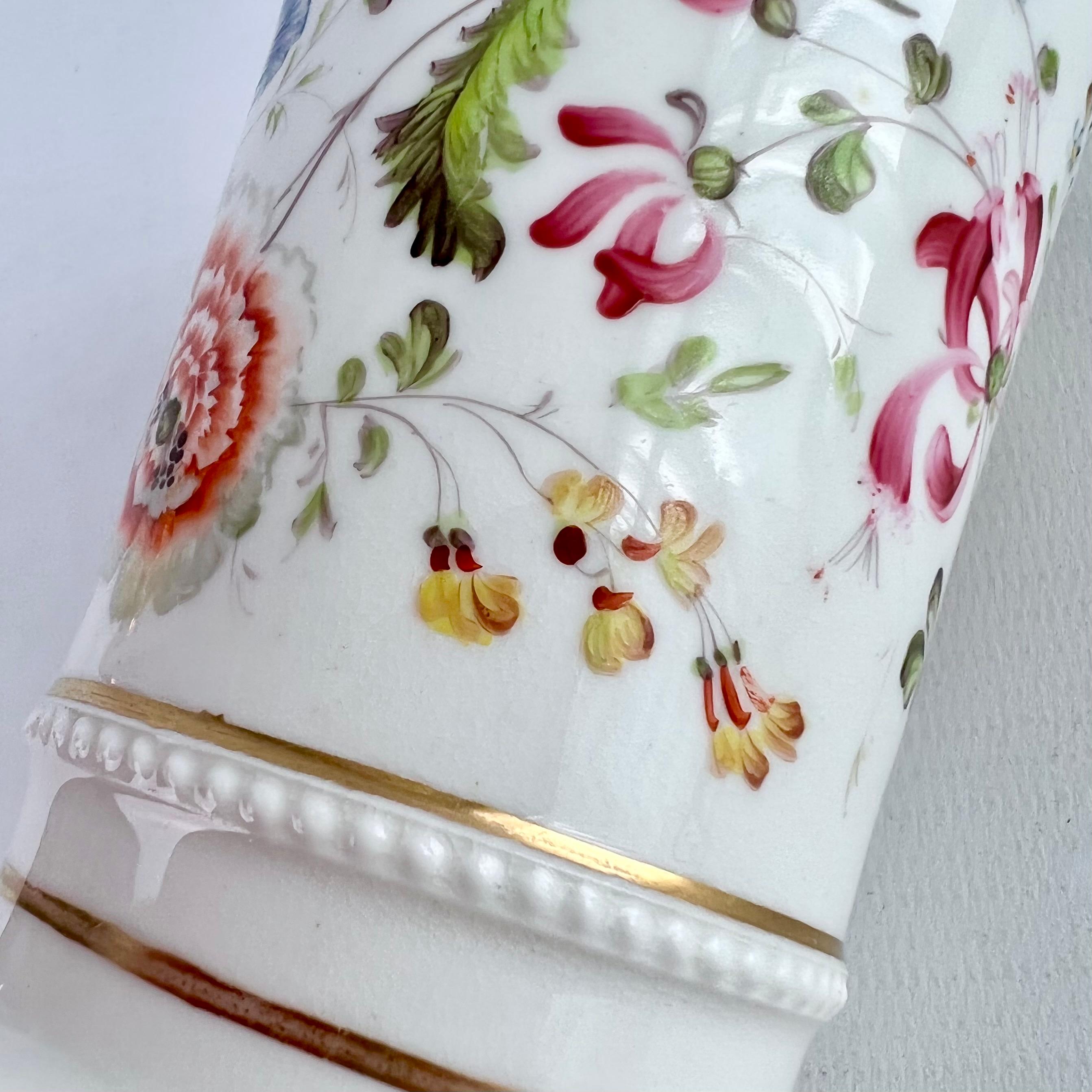 H&R Daniel Attr. Porcelain Spill Vase, White, Sublime Flowers, Regency ...