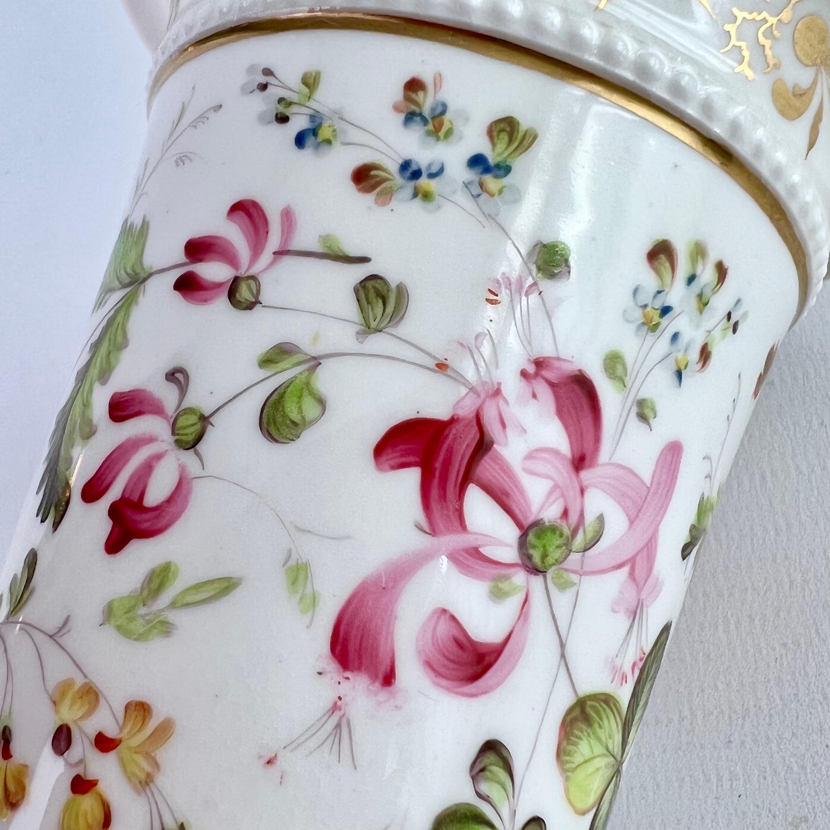 H&R Daniel Attr. Porcelain Spill Vase, White, Sublime Flowers, Regency ...