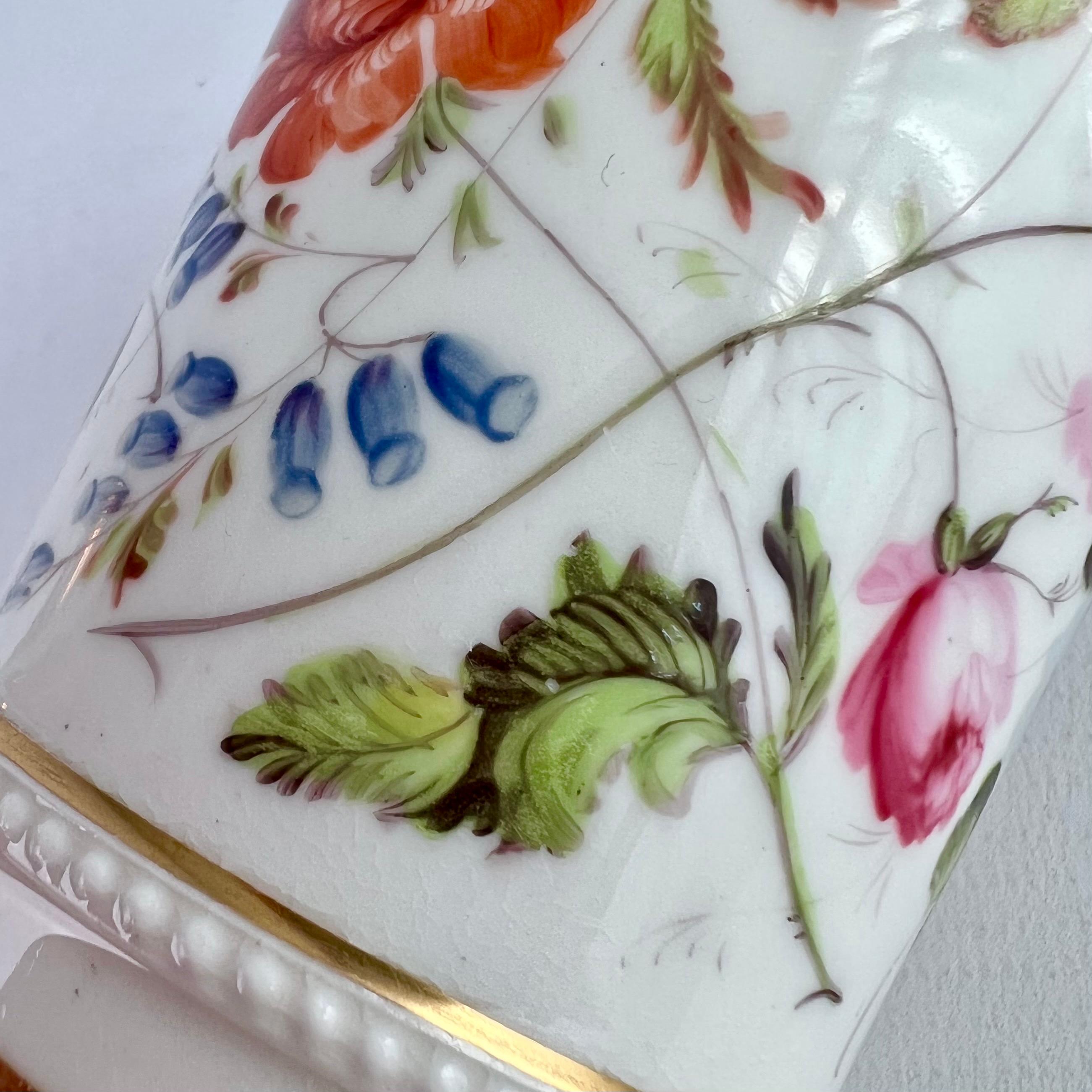 H&R Daniel Attr. Porcelain Spill Vase, White, Sublime Flowers, Regency ...