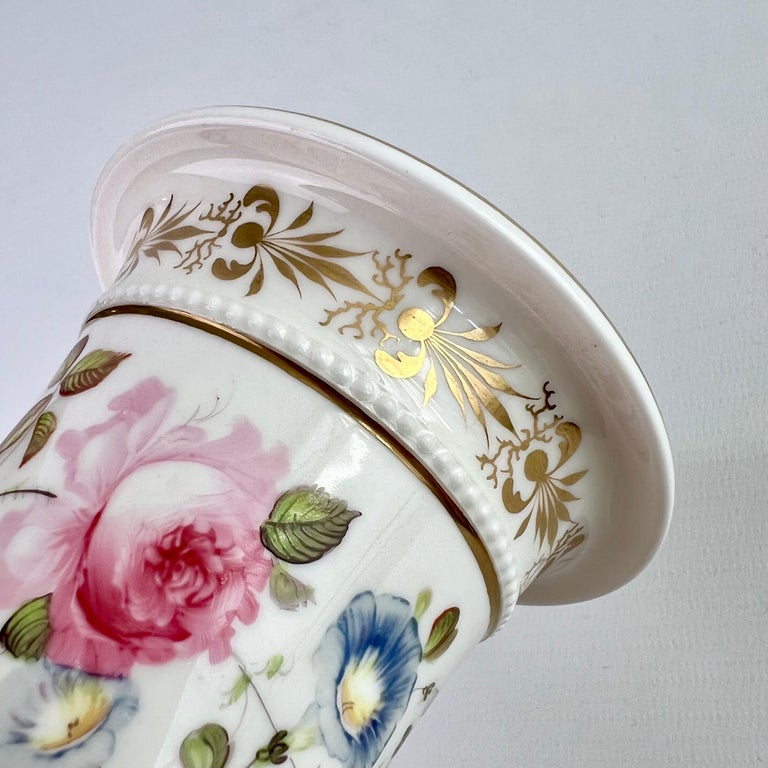 H&R Daniel Attr. Porcelain Spill Vase, White, Sublime Flowers, Regency ...