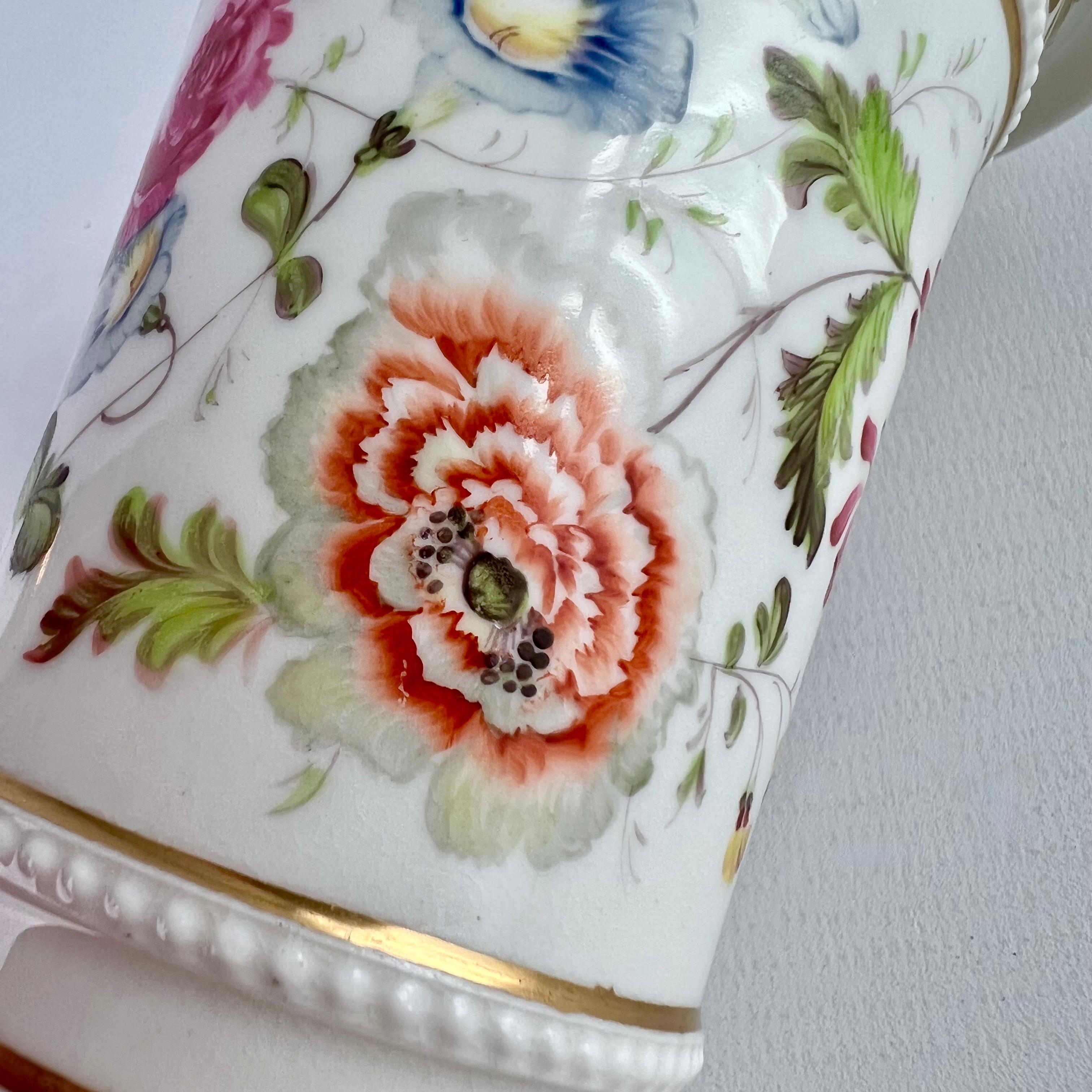 H&R Daniel Attr. Porcelain Spill Vase, White, Sublime Flowers, Regency ...