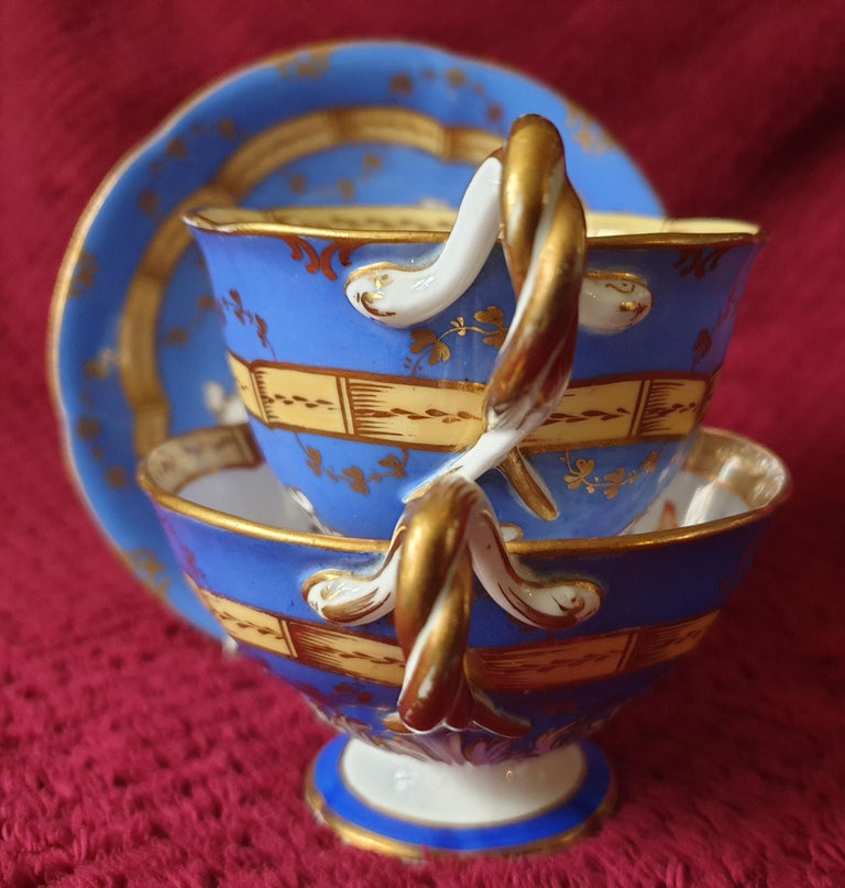 H&R Daniel Twisted Handle Footed Trio For Sale at 1stDibs