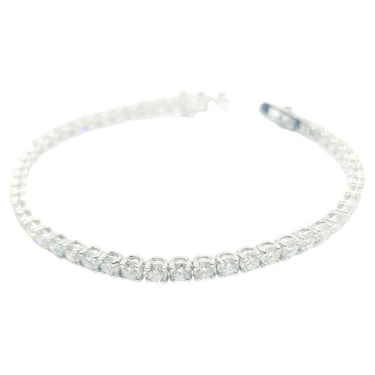 HRD Antwerp Certified 6.65 Carat G/VS-SI Diamond Tennis Bracelet 18k ...