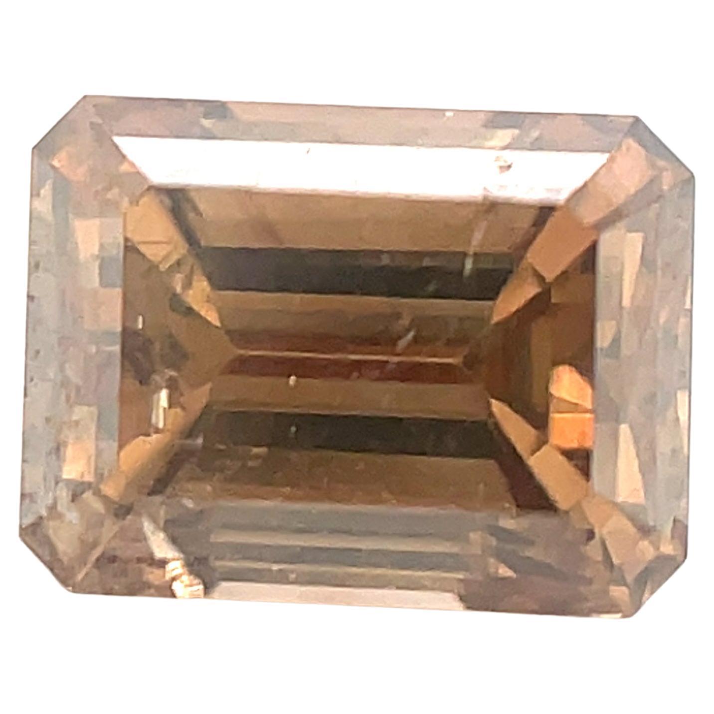 Platinum Natural Emerald Cut Diamond Ring GIA 3.37 Carat Fancy Deep ...