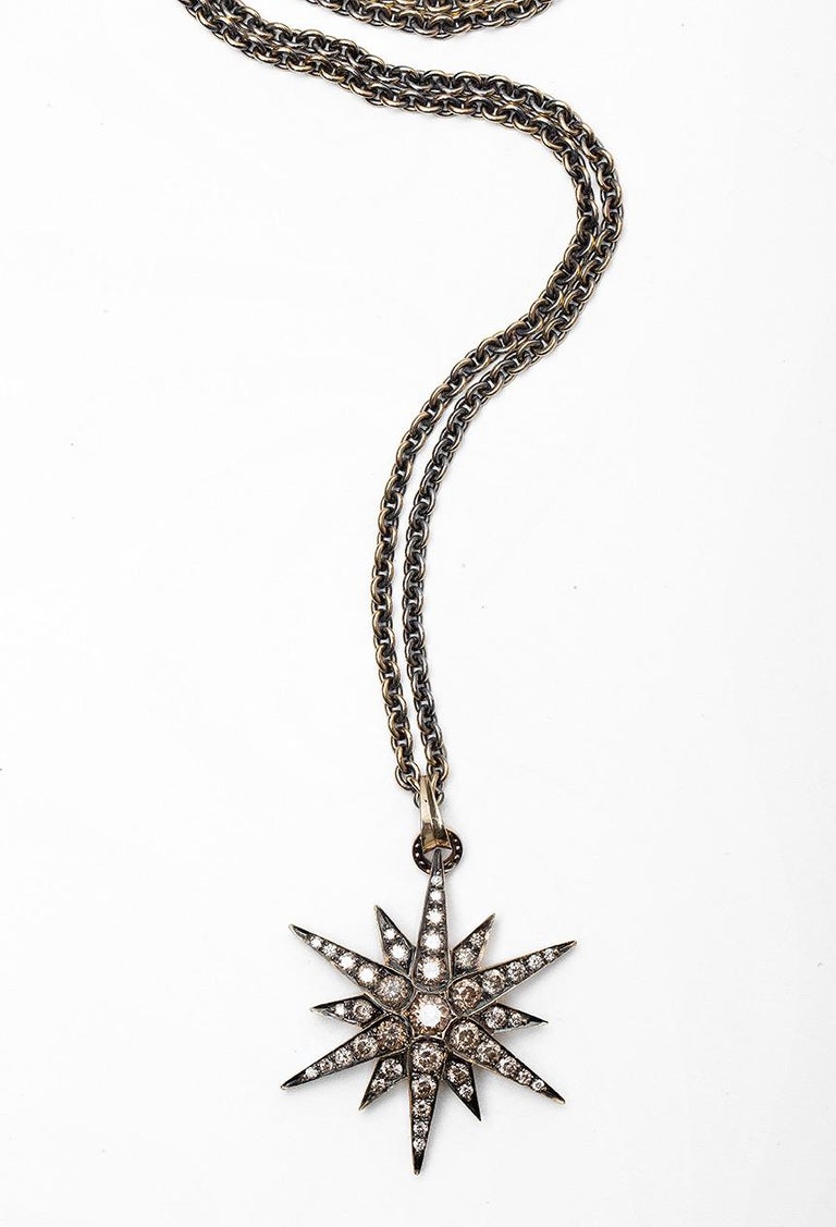H.Stern Stars Cognac Diamond Noble Gold Necklace For Sale at 1stDibs ...