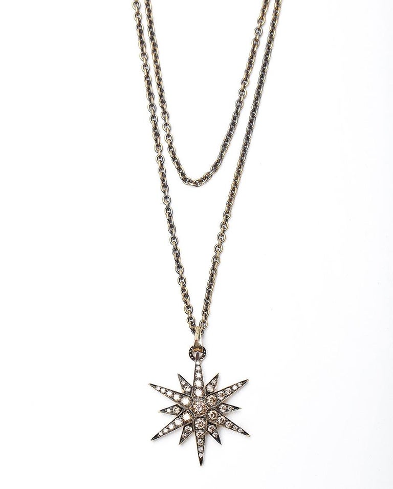 H.Stern Stars Cognac Diamond Noble Gold Necklace For Sale at 1stDibs ...