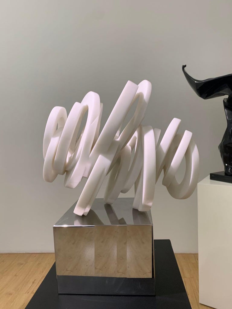 Hsu Yun Chin - White Marble＆Stainless Sculpture "Chaos Theory ...