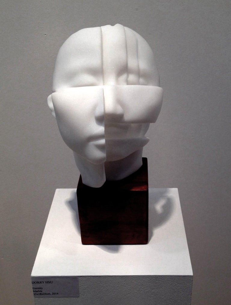 Hsu Yun Chin - White Marble＆Wood Sculpture "She ", 2015 For Sale at 1stDibs