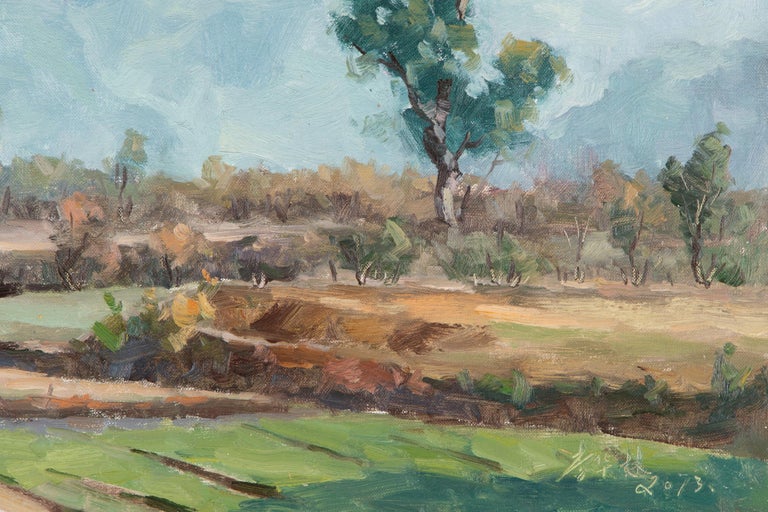 Hualin Li - Hualin Li Contemporary Art Original Oil On Canvas "Farmland ...