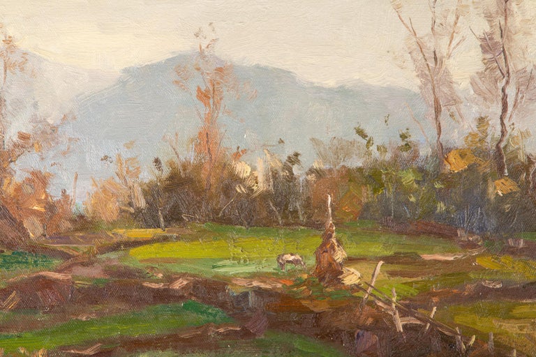 Hualin Li - Hualin Li Impressionist Original Oil On Canvas "Farmland ...