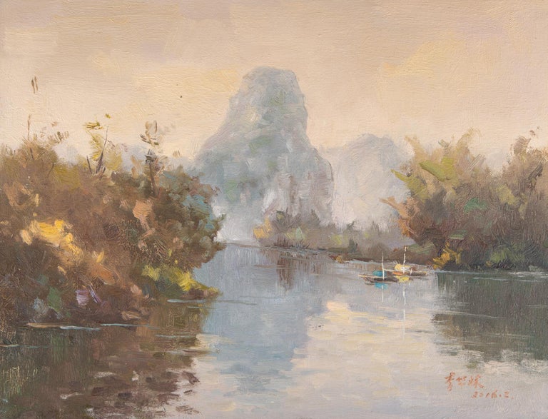 Hualin Li - Hualin Li Impressionist Original Oil Painting "Guilin ...