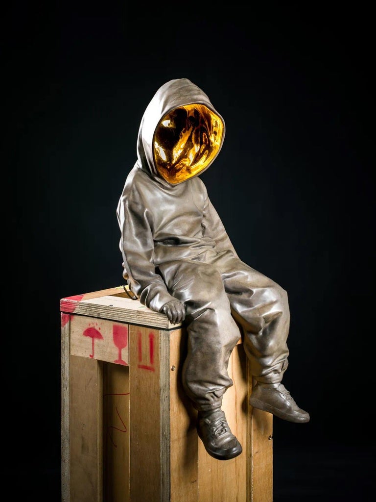 Huang Yulong - "Le chien du dessus" Sculpture en bronze 40,5"" x 19"" x ...