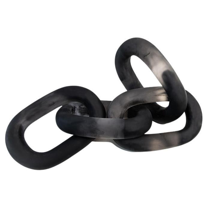 Twelve Foot Long Hanging Chain Sculpture in Concrete, Resin and Wood ...