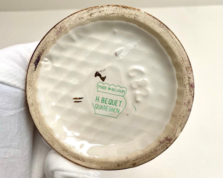 Hubert Bequet Ceramic Vase With Handle, Belgium, 1970 For Sale at 1stDibs