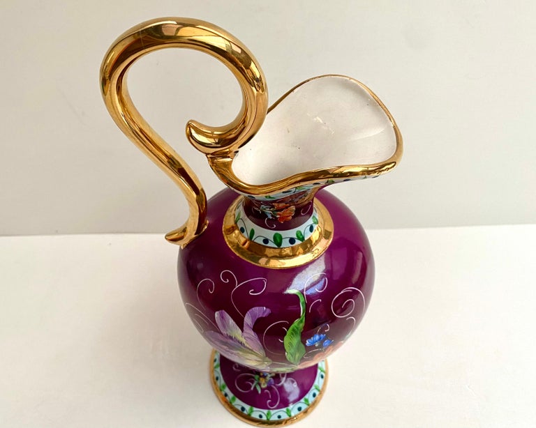 Hubert Bequet Ceramic Vase With Handle, Belgium, 1970 For Sale at 1stDibs