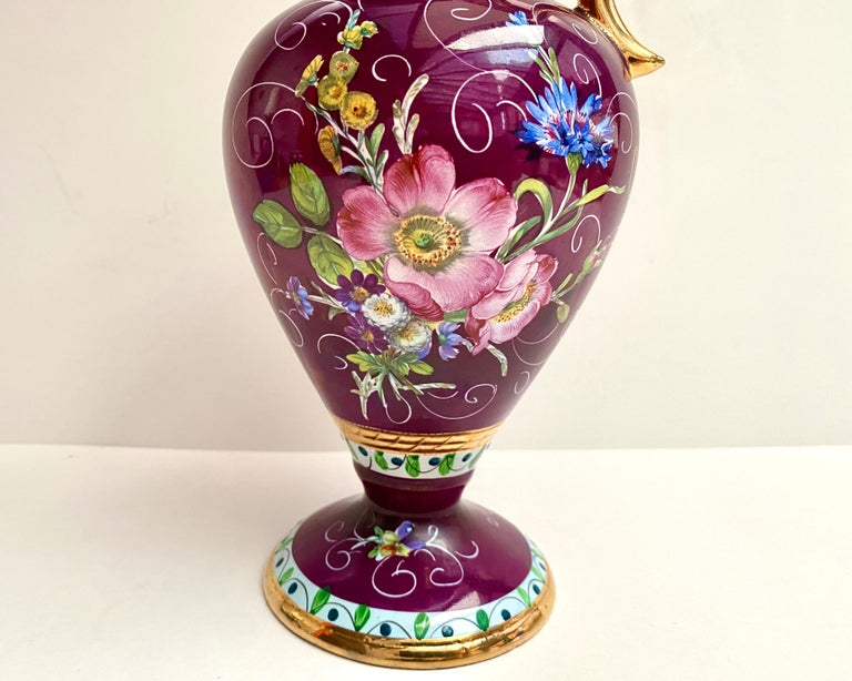 Hubert Bequet Ceramic Vase With Handle, Belgium, 1970 For Sale at 1stDibs