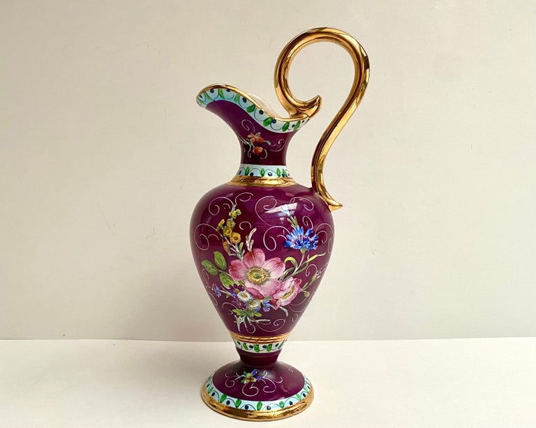 Hubert Bequet Ceramic Vase With Handle, Belgium, 1970 For Sale at 1stDibs