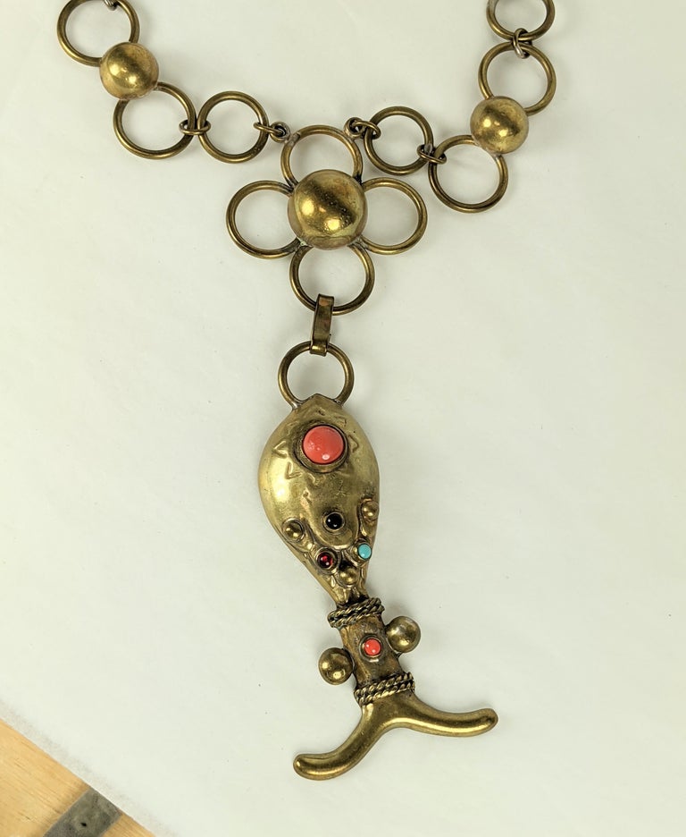 Hubert Harmon Atomic Fish Pendant-Belt For Sale at 1stDibs