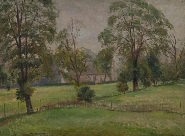 Hubert Hennes - Hubert Hennes (b.1907) - 1935 Oil, The Churchyard For ...