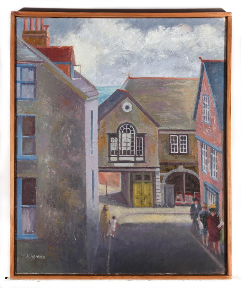 Hubert Hennes - Hubert Hennes (b.1907) - Mid 20th Century Oil, Walking Through Town For Sale at ...