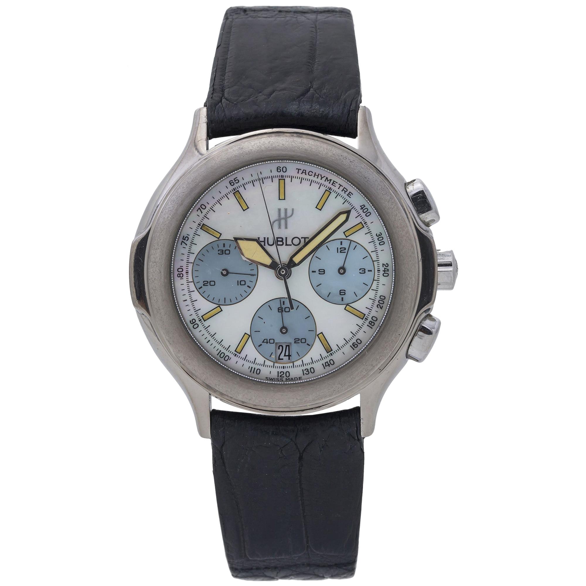 Hublot 1610 Titanium MDM Genève Mother of Pearl Dial Quartz Men's Watch ...