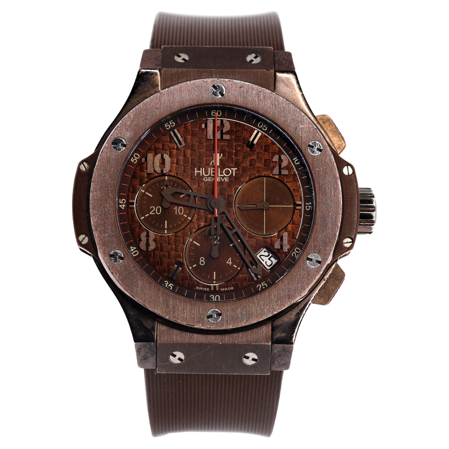 Hublot Big Bang Chronograph Automatic Watch Stainless Steel and Rubber 44 at 1stDibs
