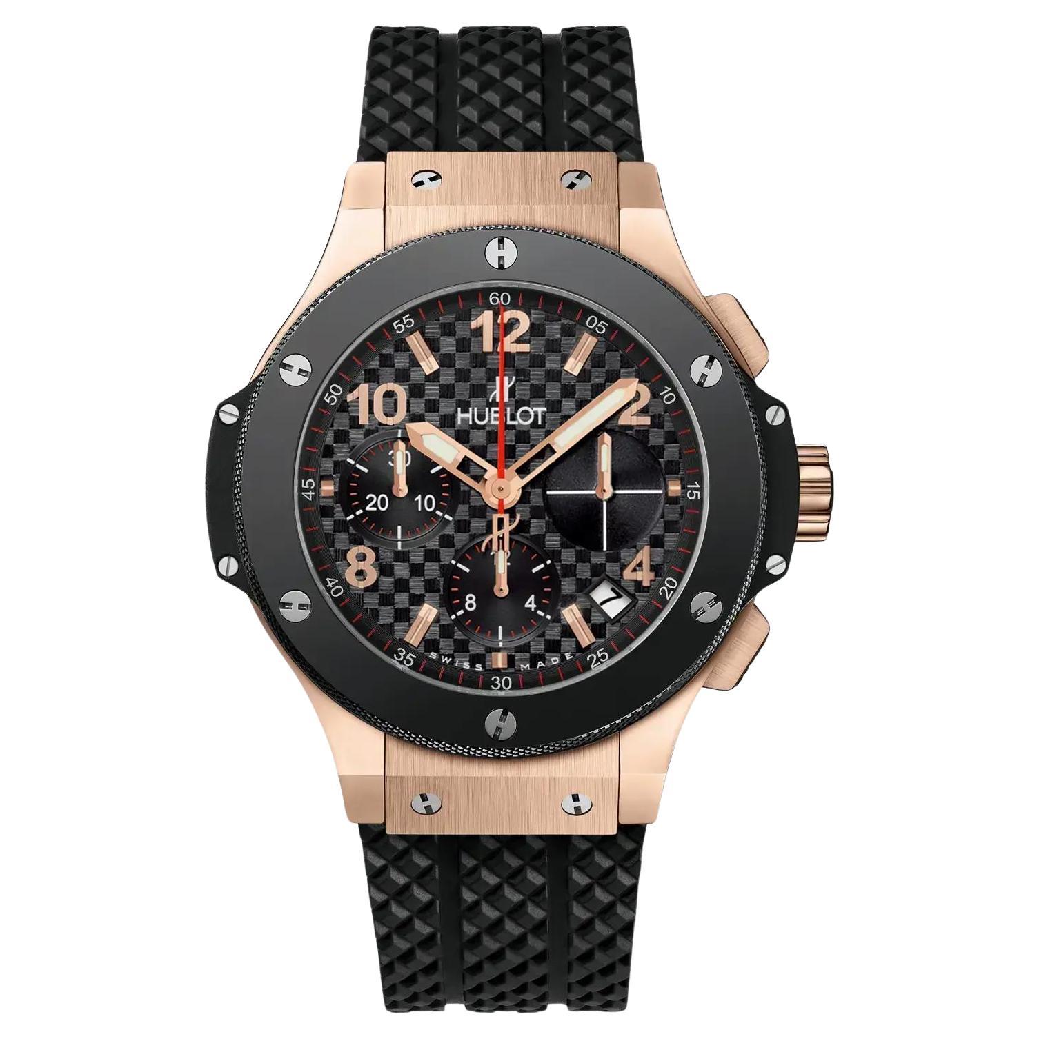Hublot Big Bang Chronograph 18K Rose Gold Ceramic Automatic Watch 341 ...