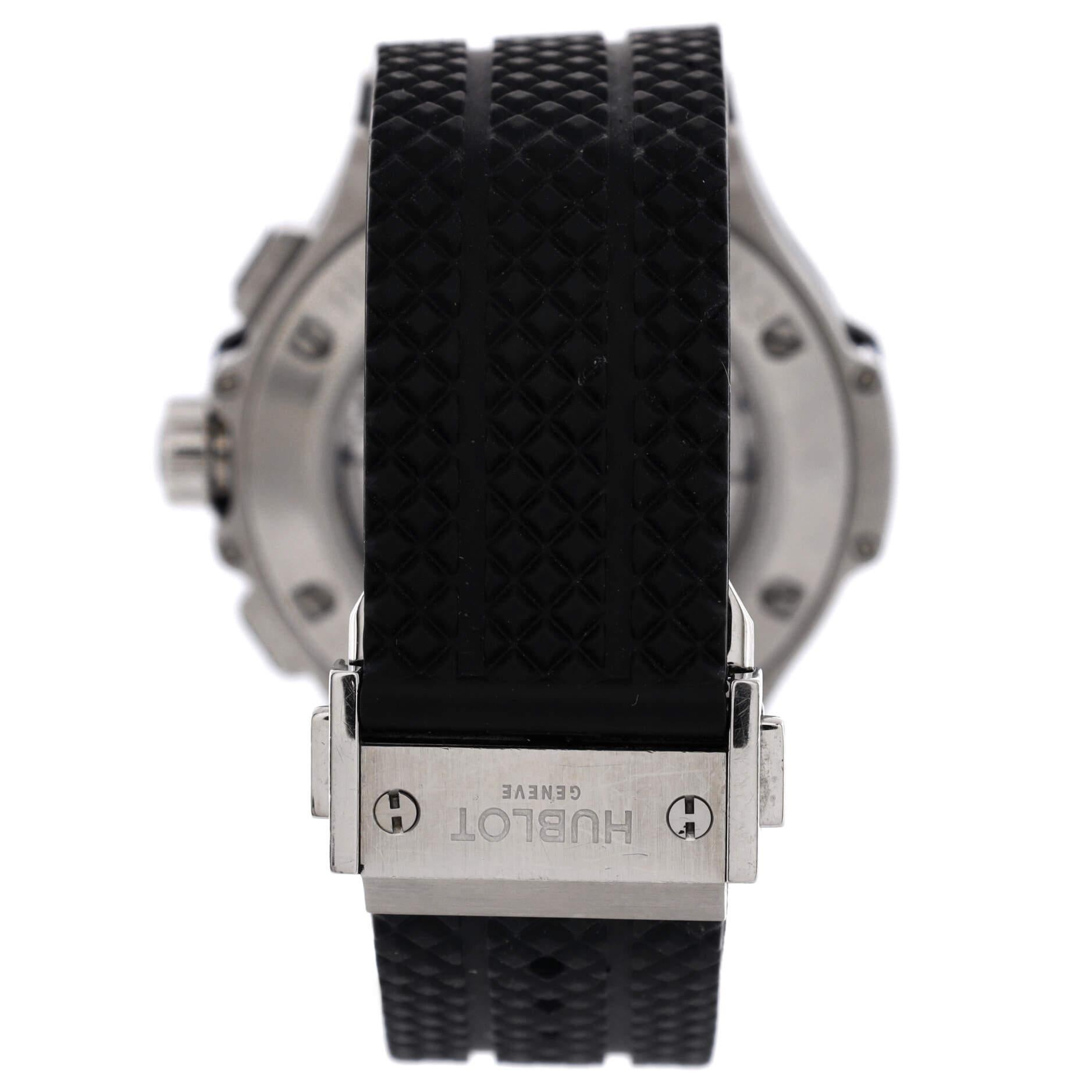 Hublot Big Bang Chronograph Automatic Watch Stainless Steel and Rubber For Sale at 1stDibs ...
