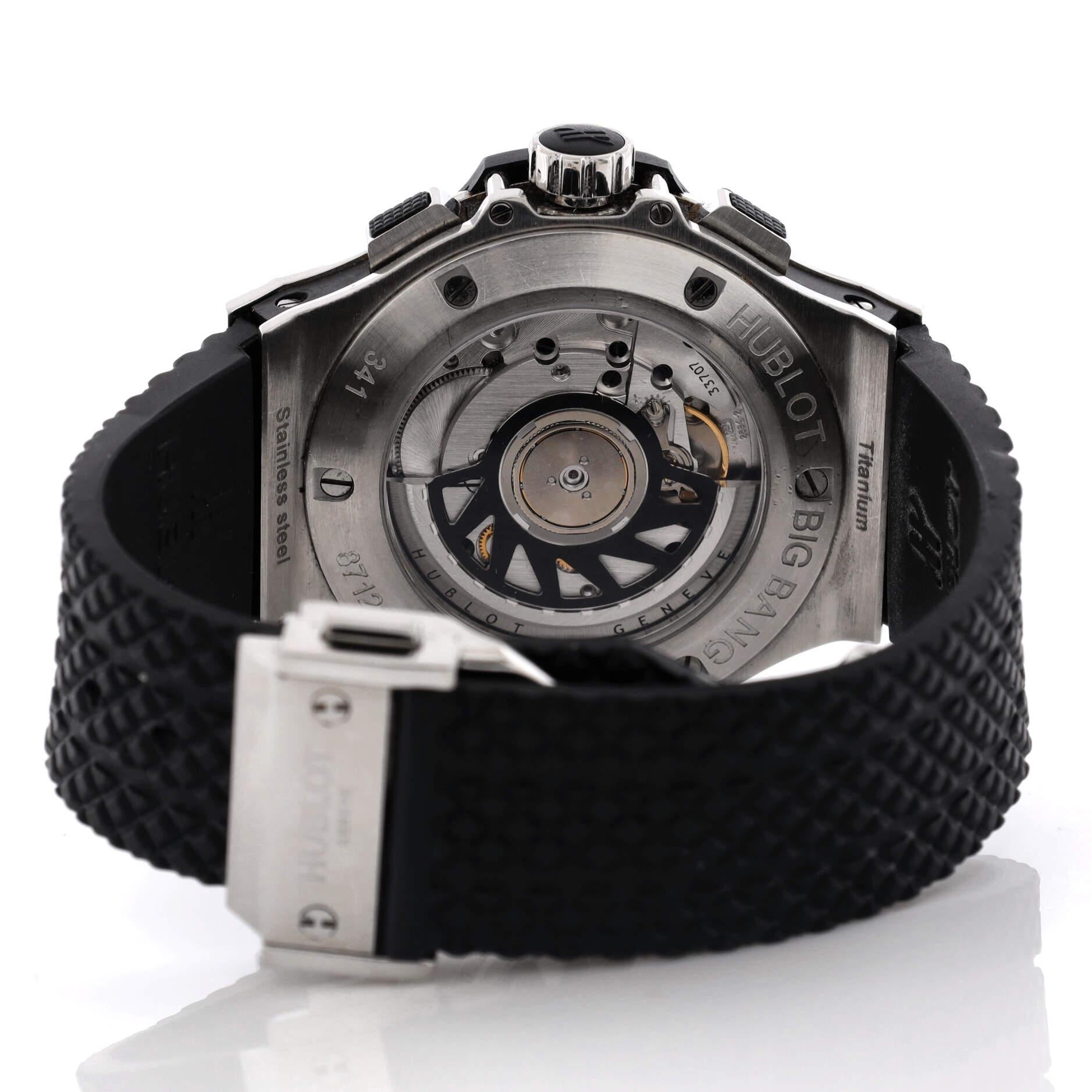 Hublot Big Bang Chronograph Automatic Watch Stainless Steel and Rubber For Sale at 1stDibs ...