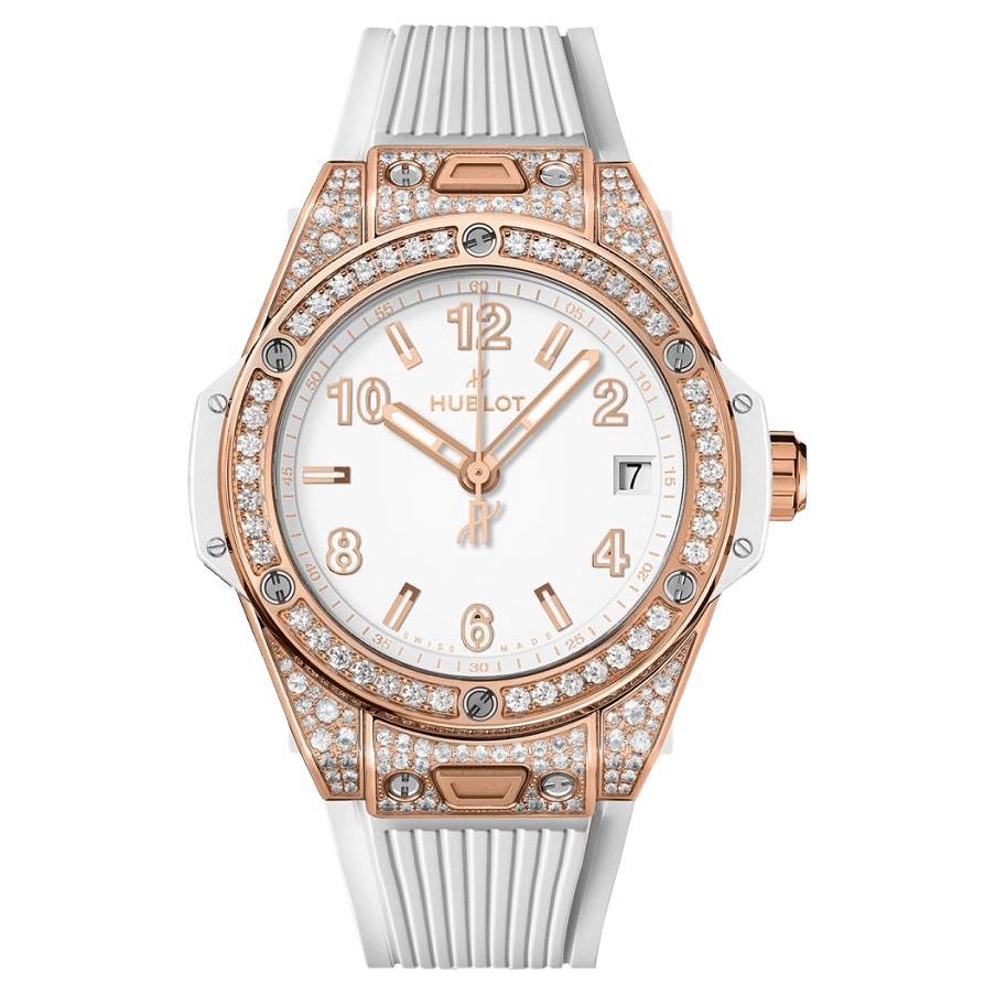Hublot Big Bang Click King Gold White Pave 39mm Ladies Watch 465.OE ...