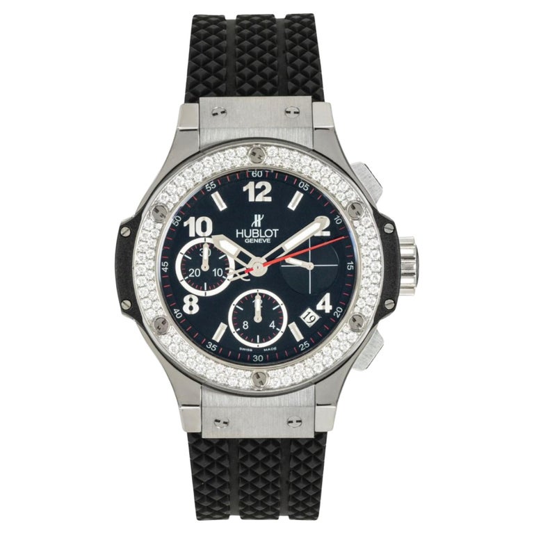 Hublot Big Bang - Montre à cadran laqué noir et lunette en diamants En ...