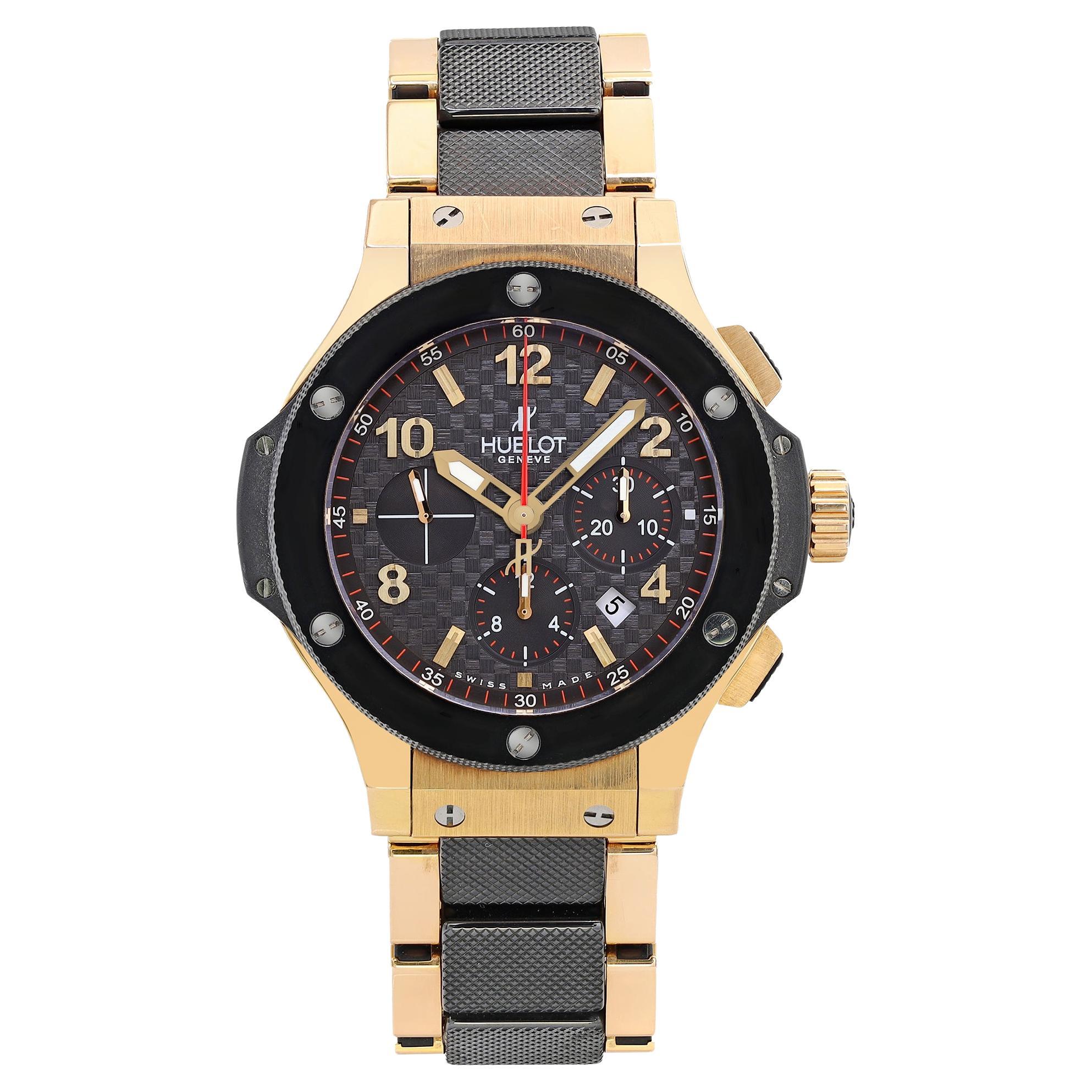 Hublot Ice Bang Ceramic Tungsten Bezel Black Dial Automatic Watch 301 ...