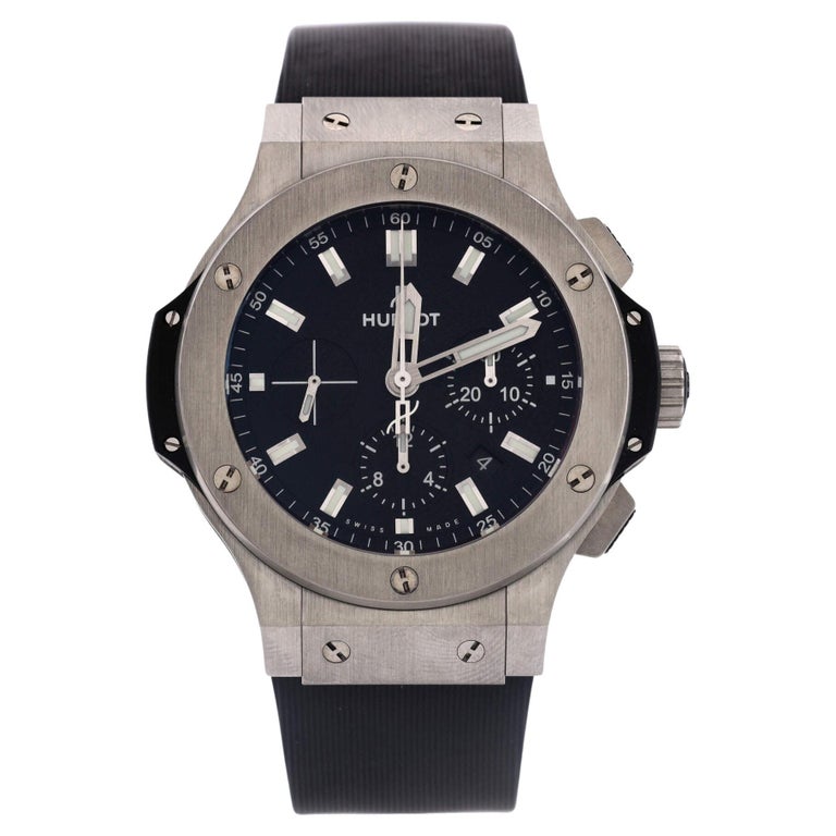 Hublot Big Bang Evolution Automatic Chronograph Watch Stainless Steel and Rubber For Sale at 1stDibs