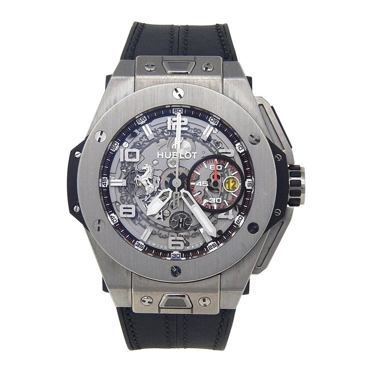 Hublot Big Bang Ferrari Skeleton Titanium Automatic Men's Watch 401.NX ...